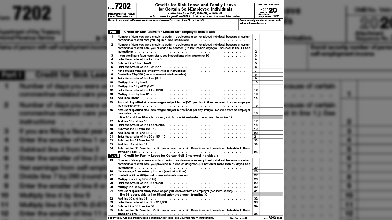 COVID-19 tax relief: What is IRS Form 7202, and how it could help if ...