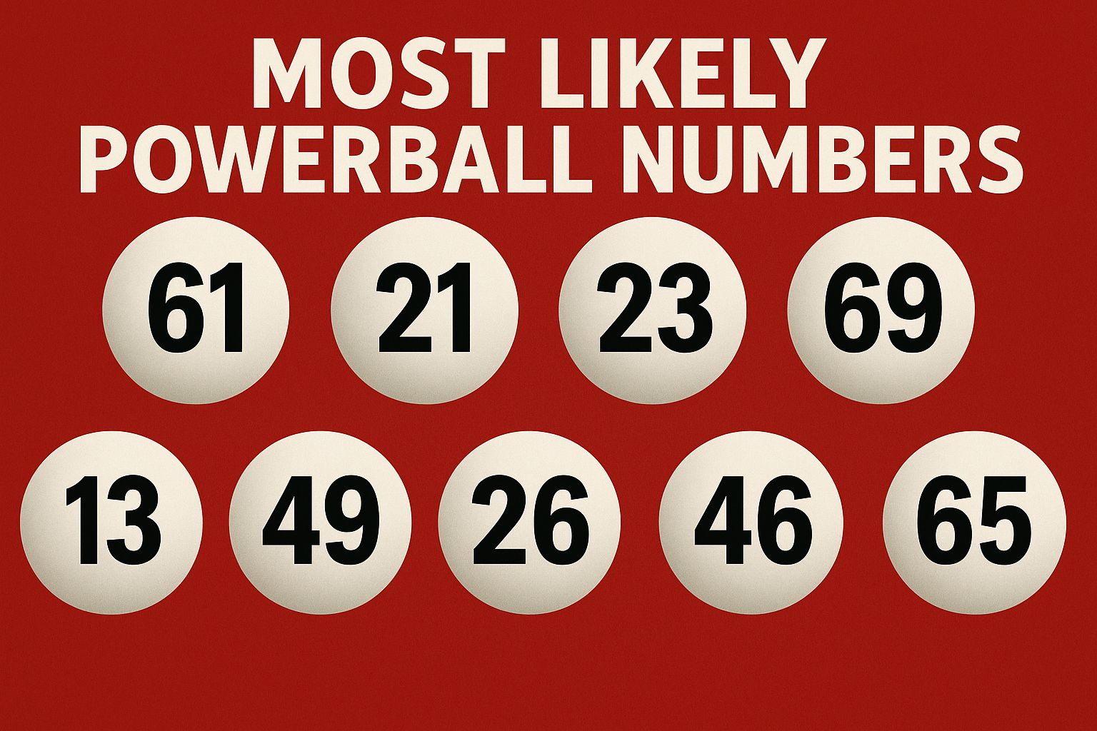 Powerball: What Numbers Are Most Likely To Be Drawn?